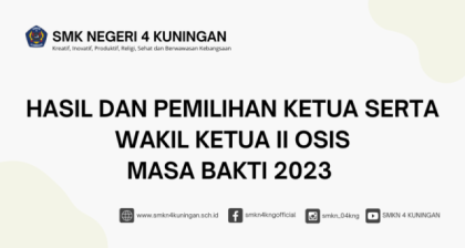 Hasil dan Pemilihan Ketua Serta Wakil Ketua II OSIS Masa Bakti 2023 - SMK Negeri 4 Kuningan